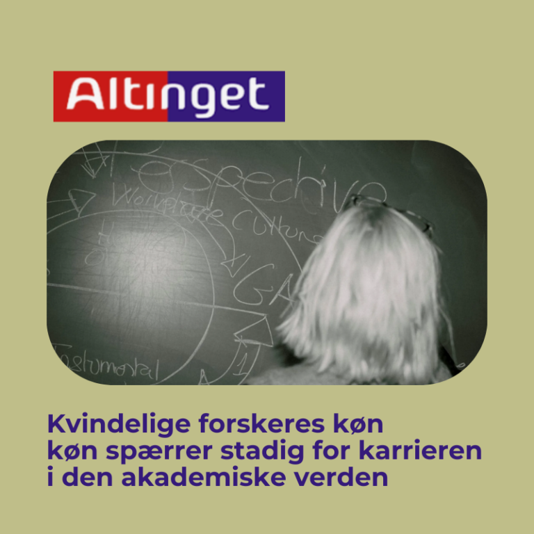 Kvindelige forskeres køn spærrer stadig for karrieren i den akademiske verden ...